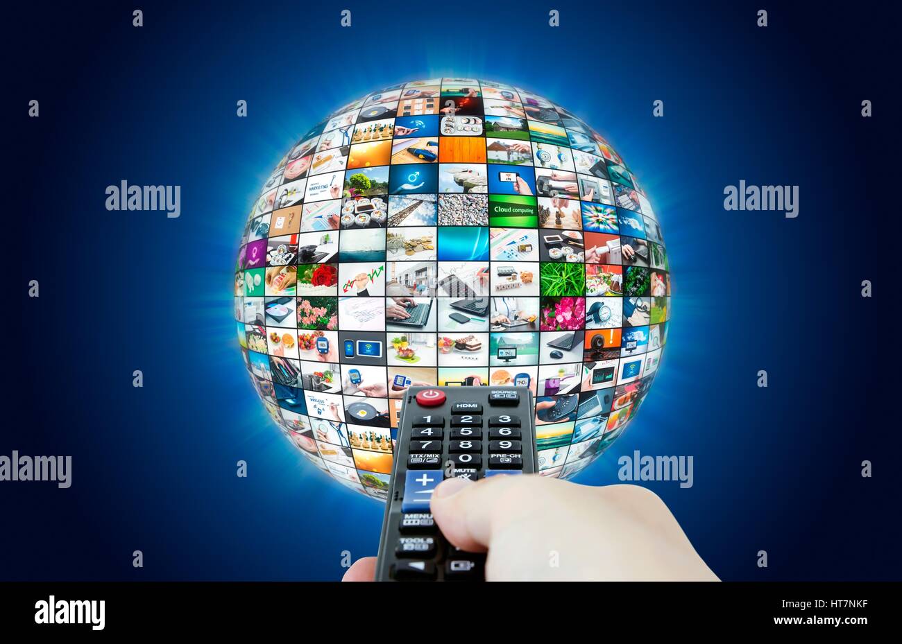 Television broadcast multimedia sphere abstract composition Stock Photo ...