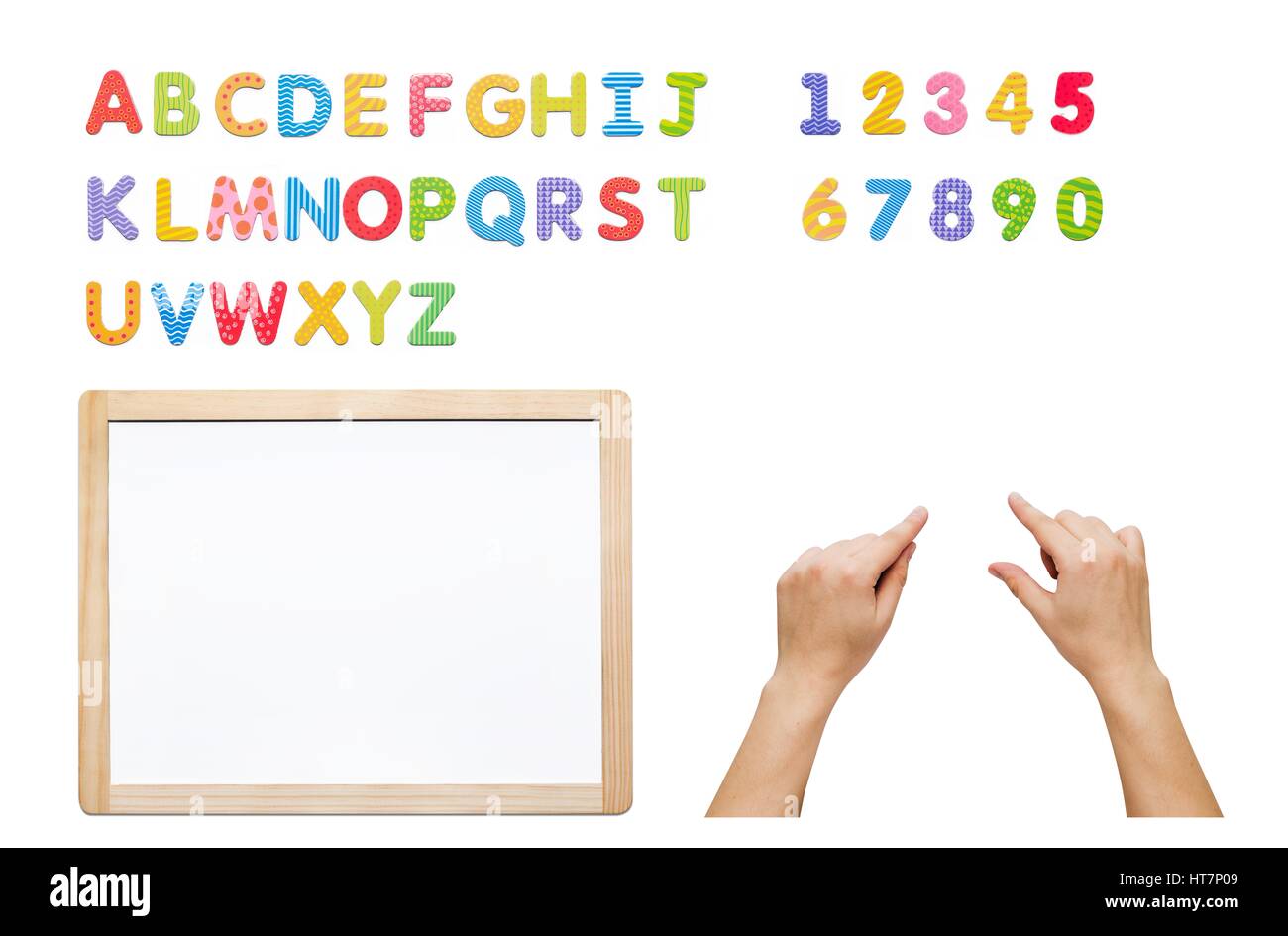 Magnetic alphabet set. Build your word with letters, whiteboard and ...