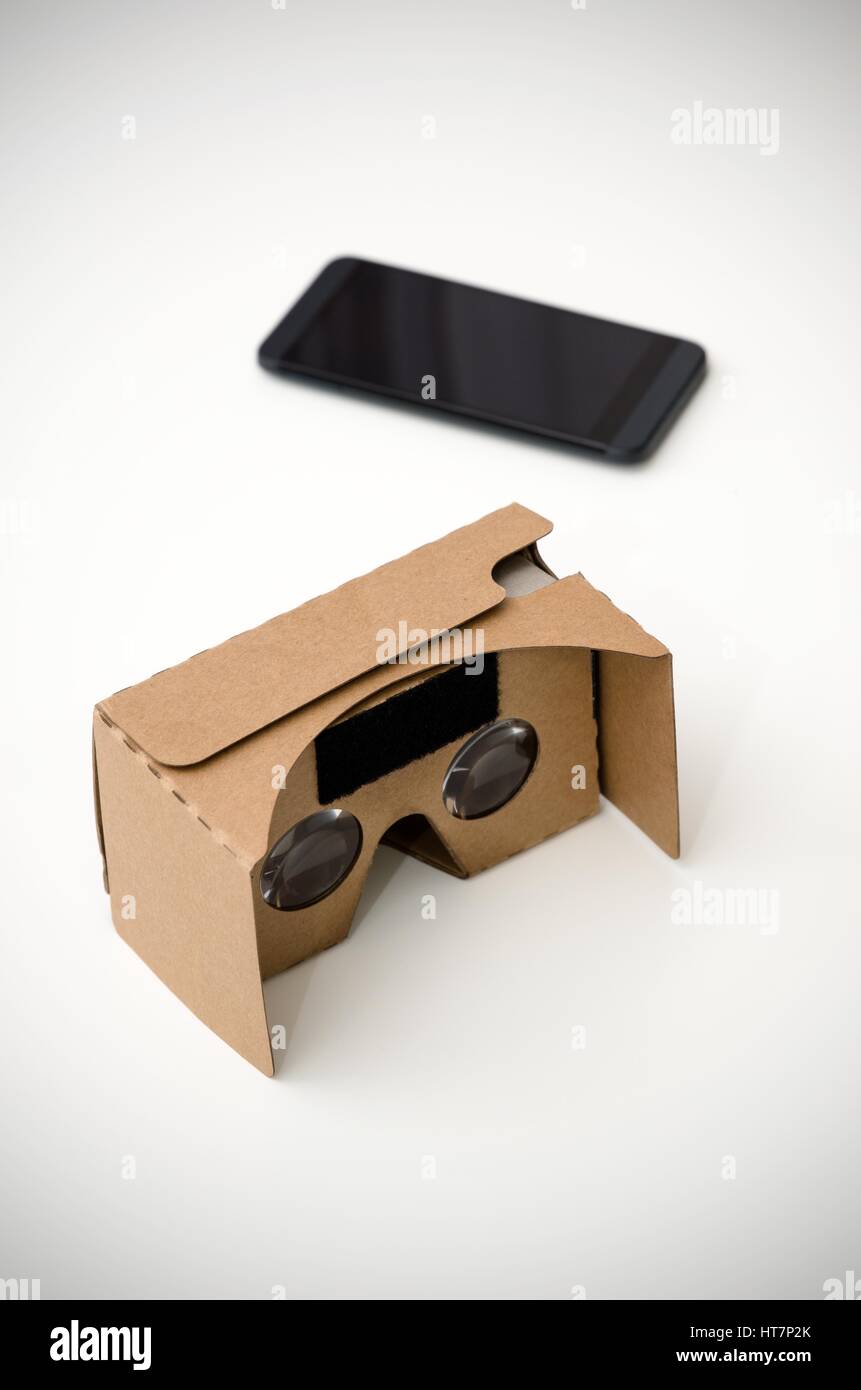 Virtual reality cardboard glasses. Easy way to watch movies and play ...
