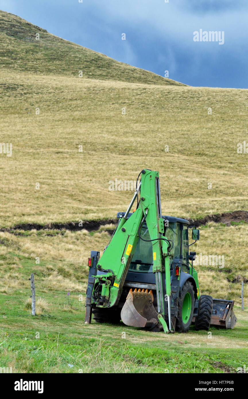 A vehicle construction and excavating equipment, type backhoe or wheel ...