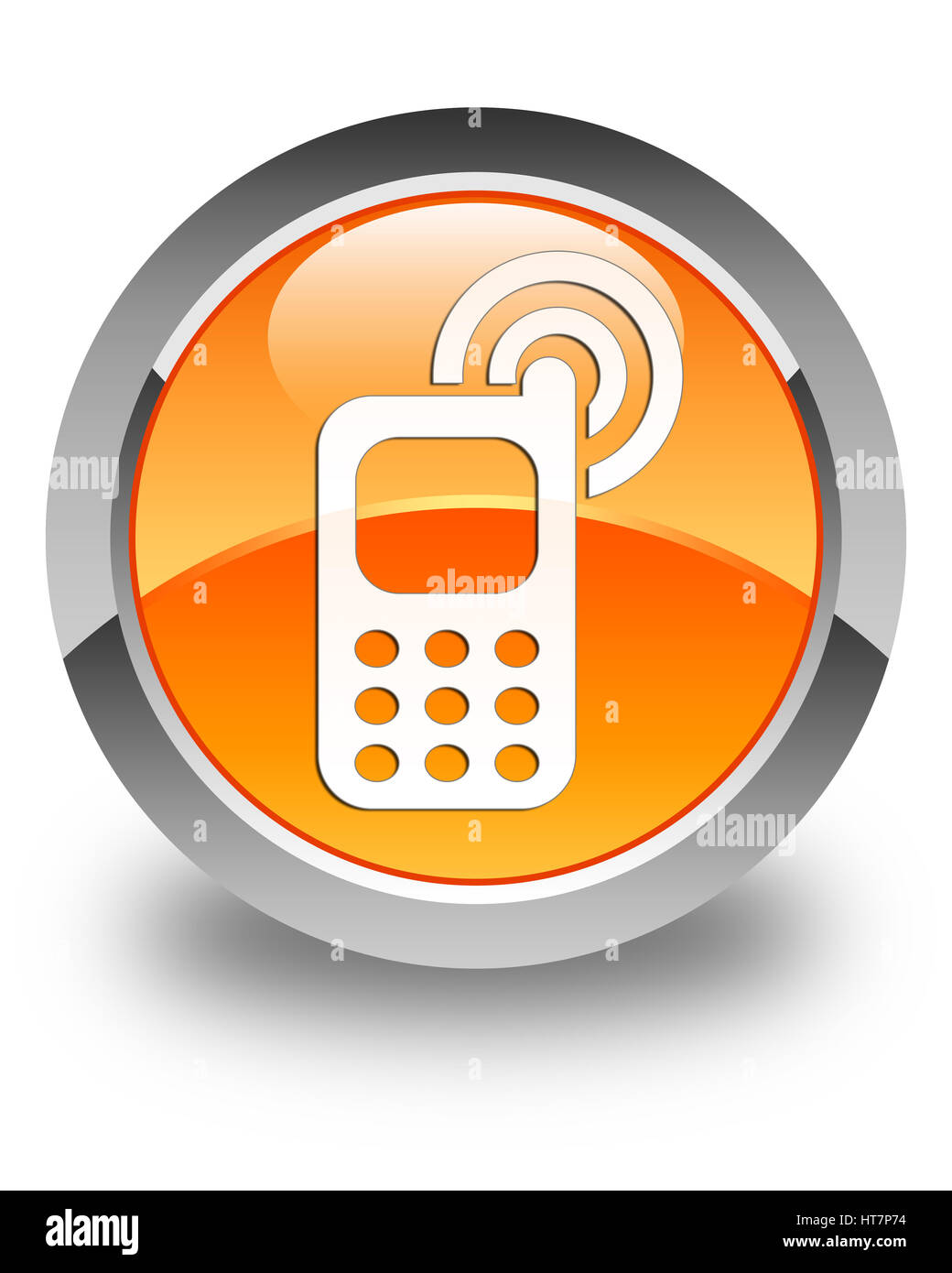 Phone icon orange hi-res stock photography and images - Alamy