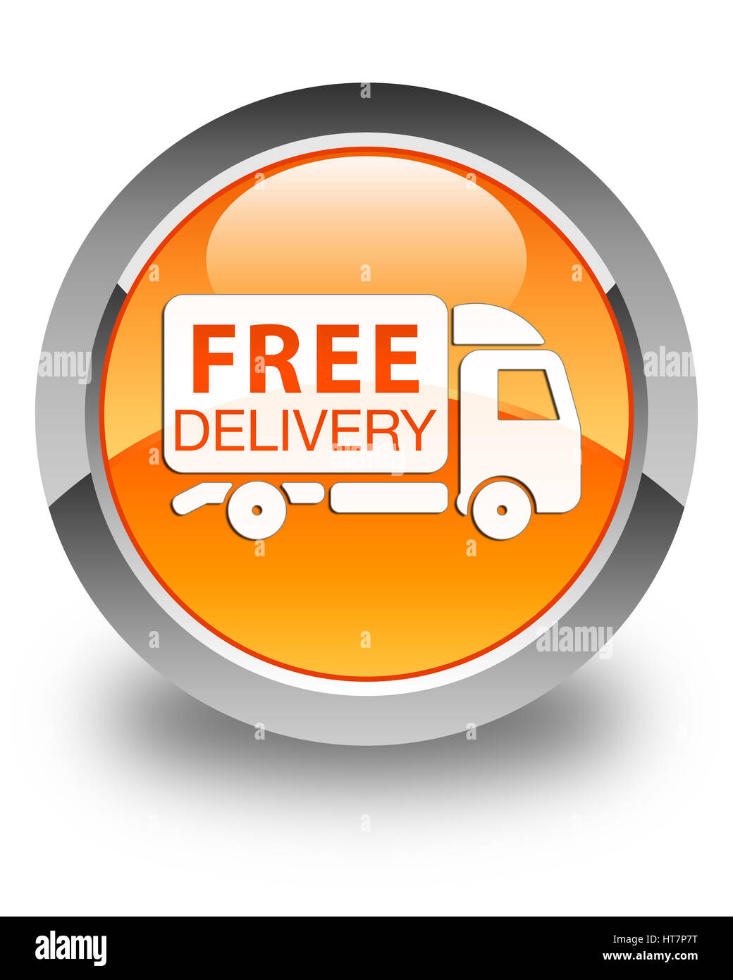 Orange delivery truck hi-res stock photography and images - Alamy