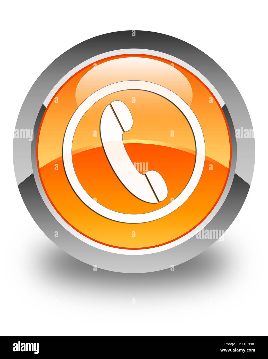 Phone icon orange hi-res stock photography and images - Alamy