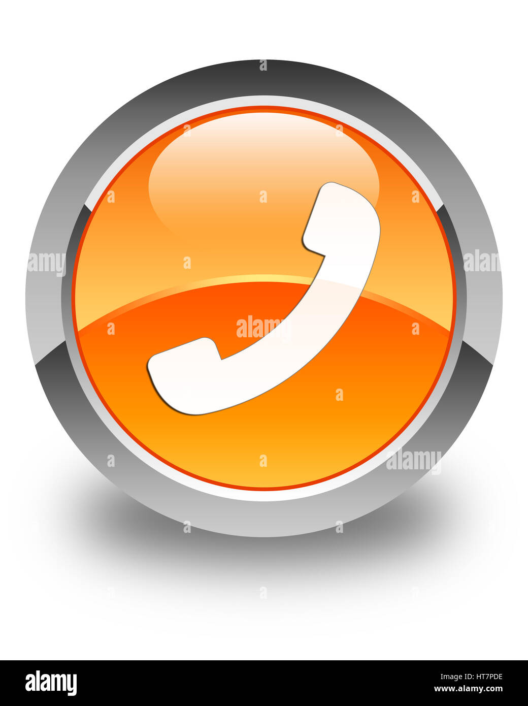Phone icon orange hi-res stock photography and images - Alamy