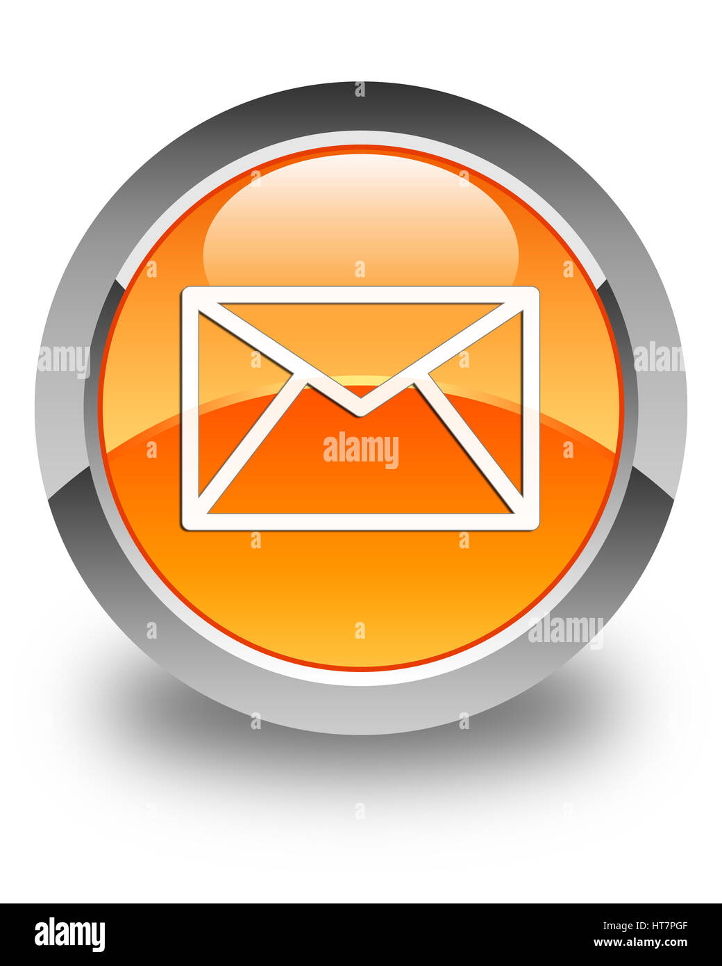 Email mail sign icon orange hi-res stock photography and images - Alamy