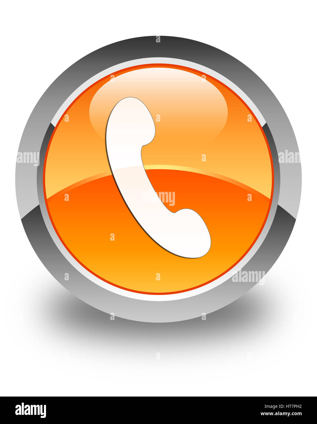 Phone icon orange hi-res stock photography and images - Alamy