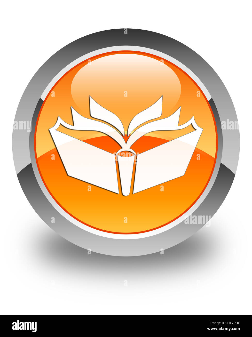 Translation icon isolated on glossy orange round button abstract ...