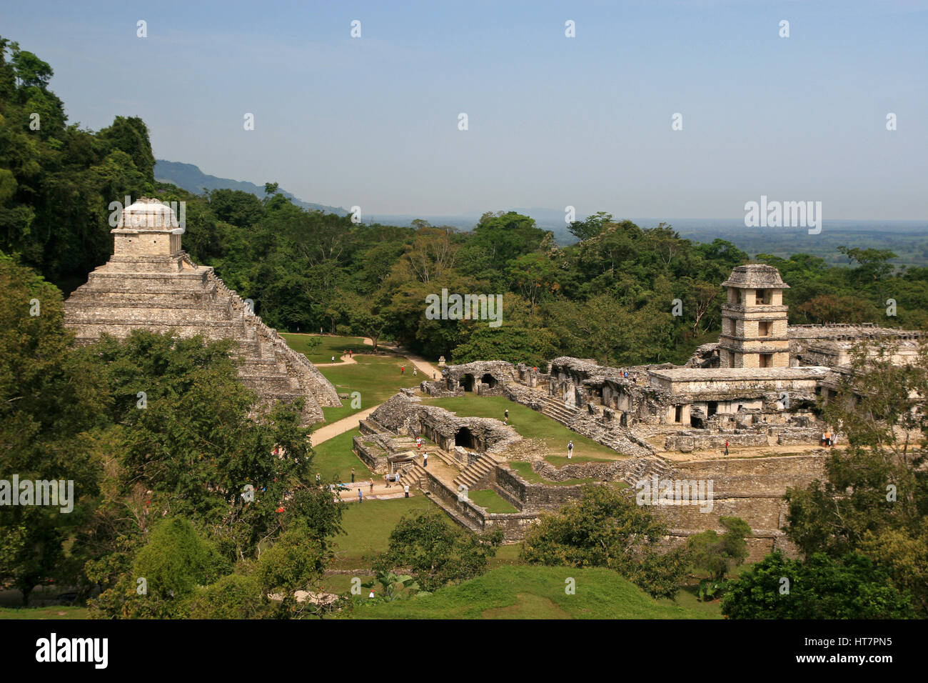 Temple of the Inscriptions, The Palace / Palenque, Mexico Stock Photo ...