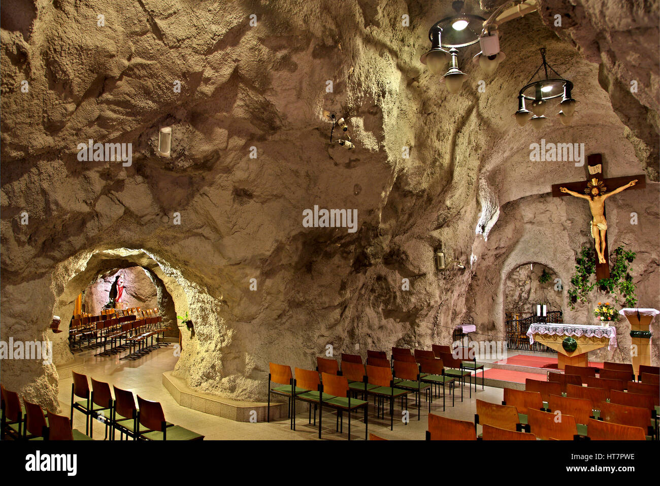The Cave Chapel (also known as "Saint Ivan's Cave"), Gellert hill, Buda ...