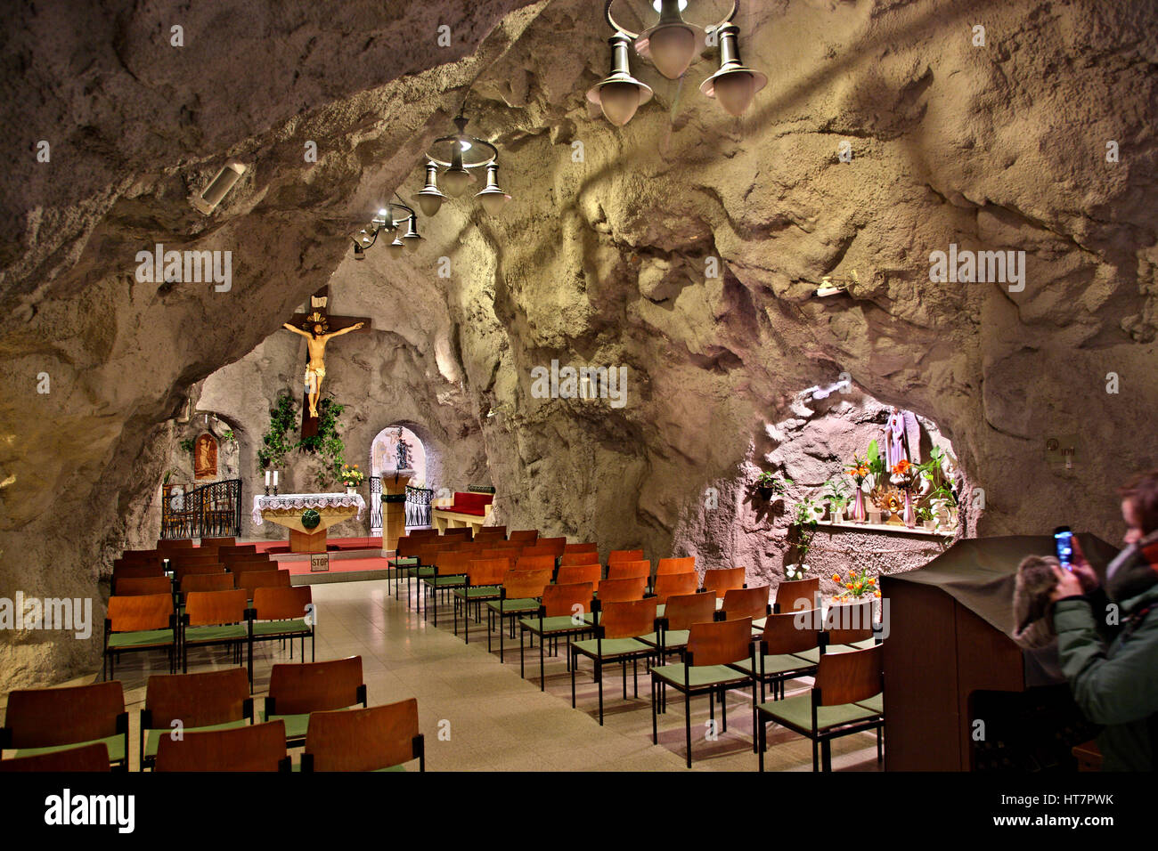 The Cave Chapel (also known as "Saint Ivan's Cave"), Gellert hill, Buda ...
