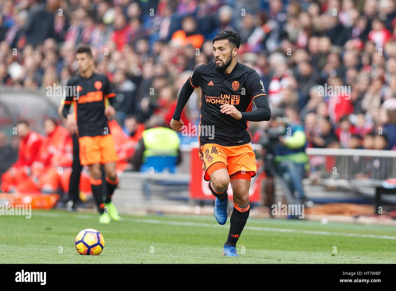 Madrid, Spain. 5th Mar, 2017. Ezequiel Garay (Valencia) Football/Soccer ...