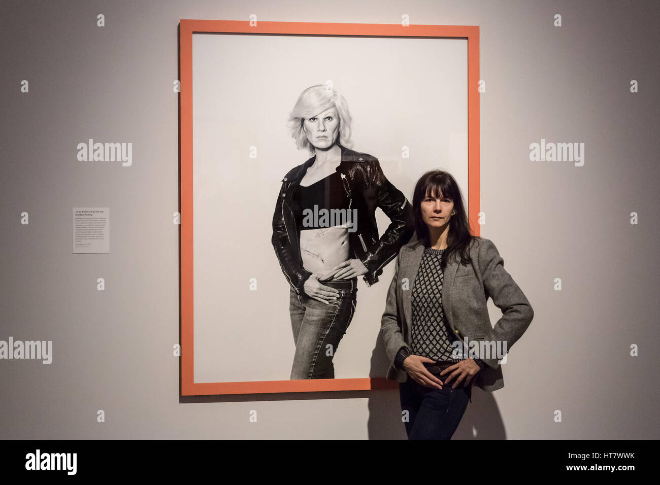 London, UK. 8th March, 2017. ‘Me as Warhol in drag with scar’ self ...