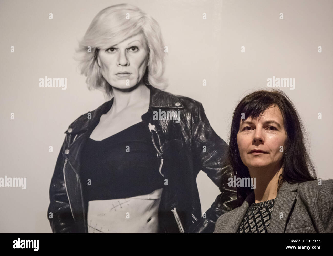 London, UK. 8th March, 2017. ‘Me as Warhol in drag with scar’ self ...