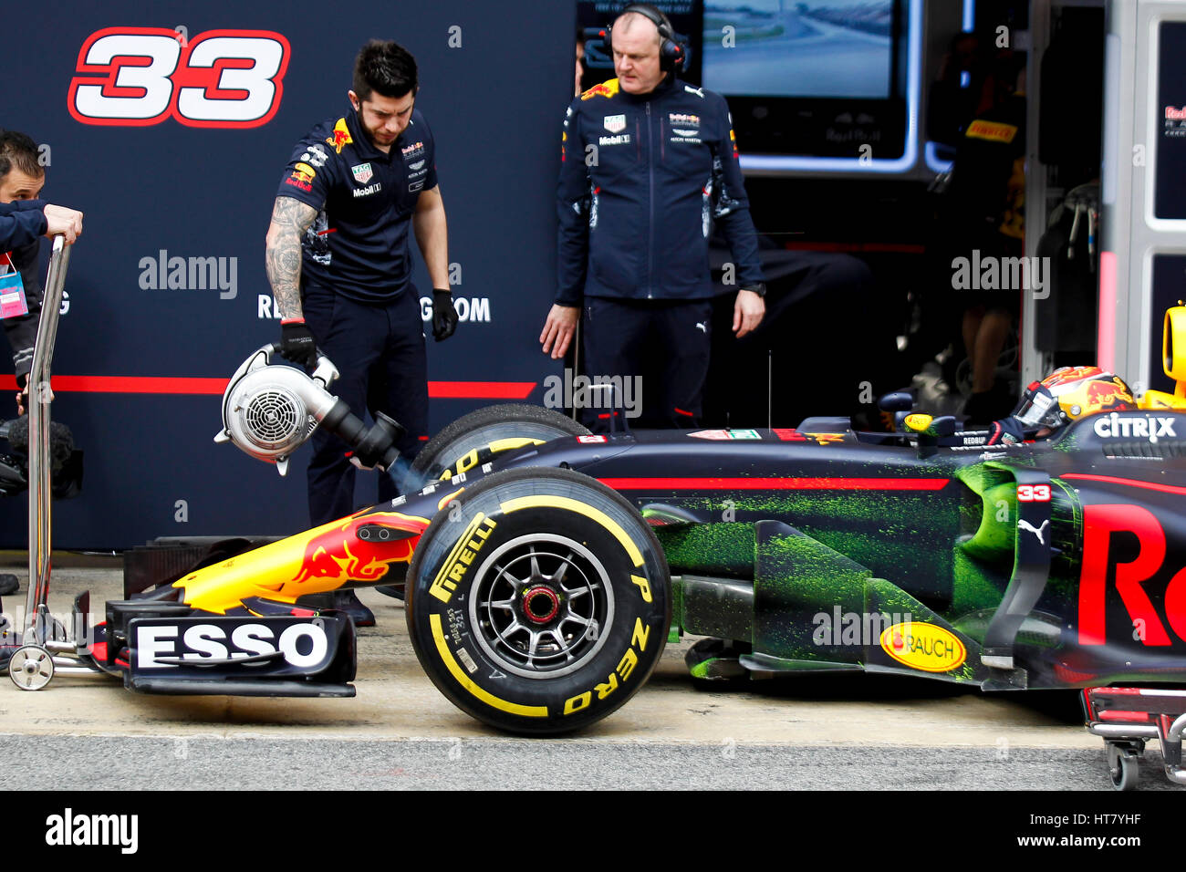 Barcelona, Spain. 8th March 2017. Box Verstappen during the FORMULA ONE ...