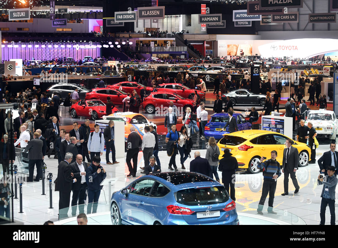 Geneva, Switzerland. 08th Mar, 2017. The main hall at the 87th Geneva ...