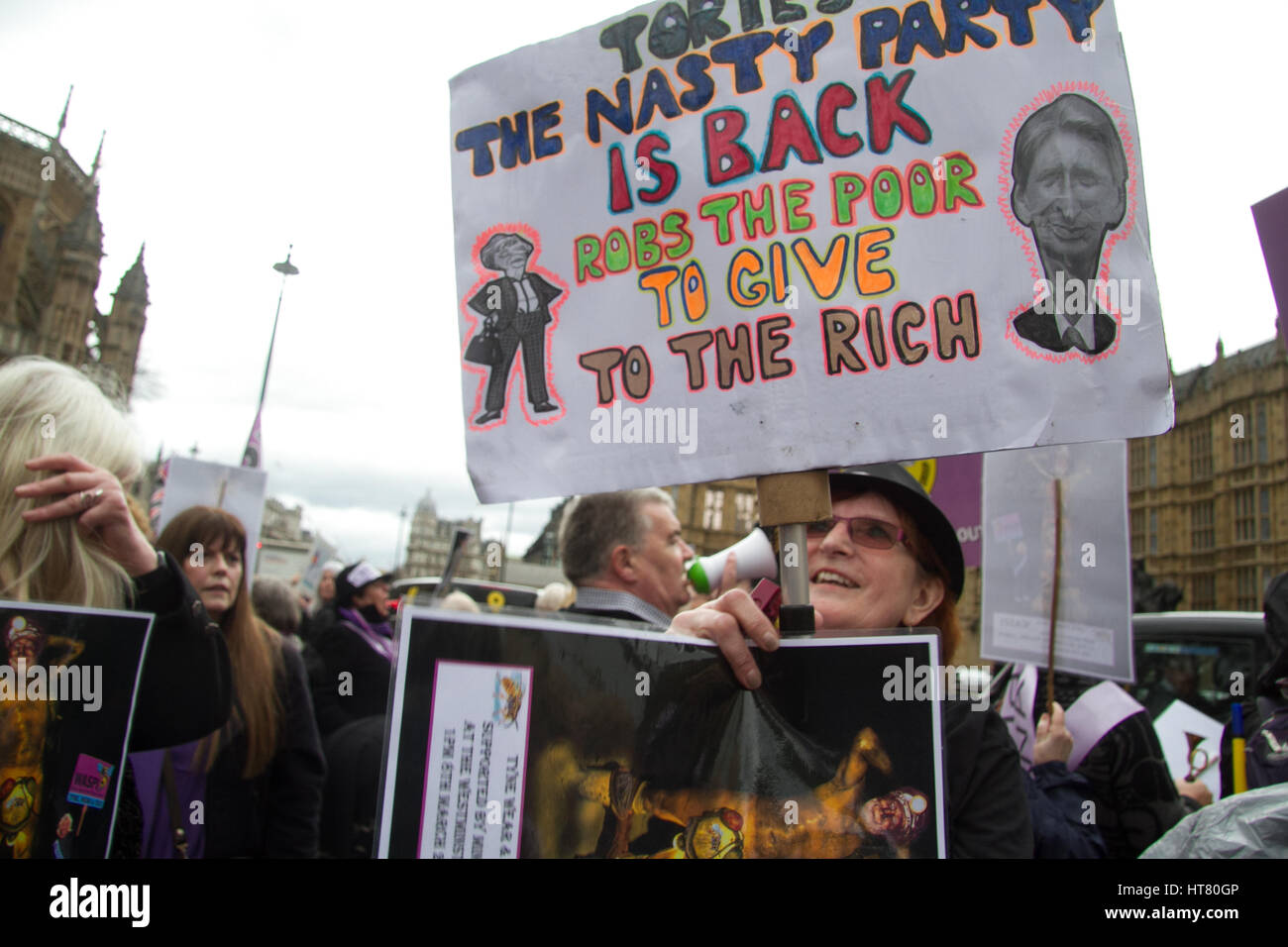 London UK. 8th March Hundreds of women from WASPI Women Against State ...