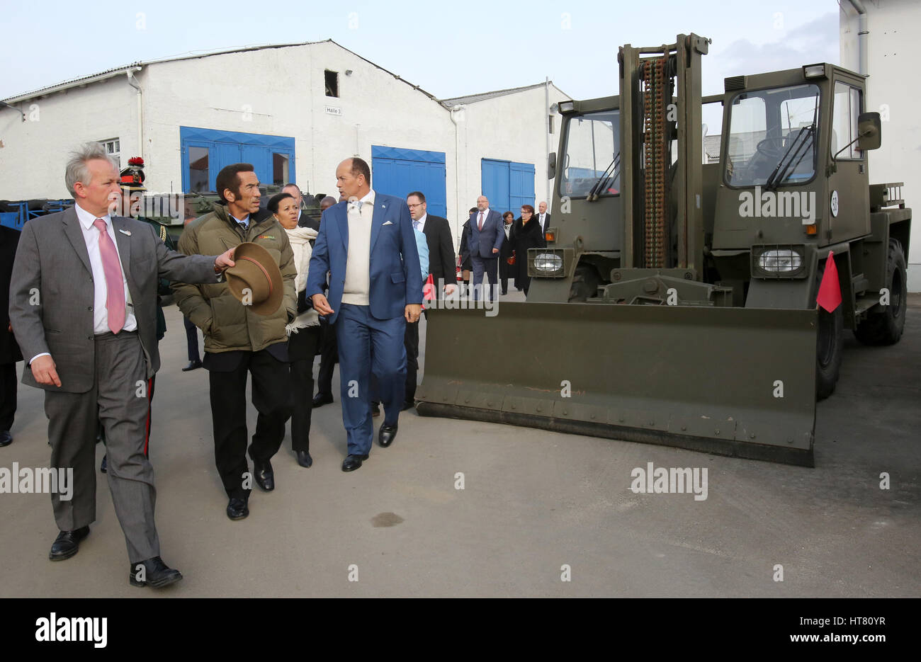 The President of Botswana, Seretse Khama Ian Khama (m), together with ...