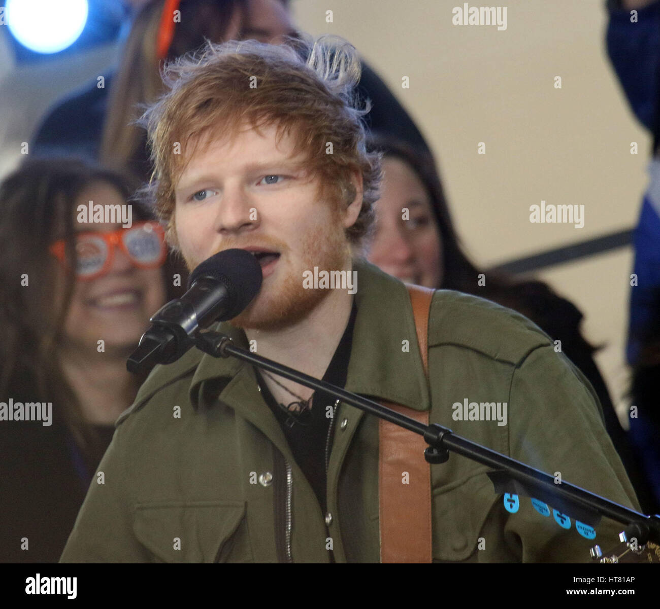 New York, New York, USA. 8th Mar, 2017. Singer ED SHEERAN performs on ...