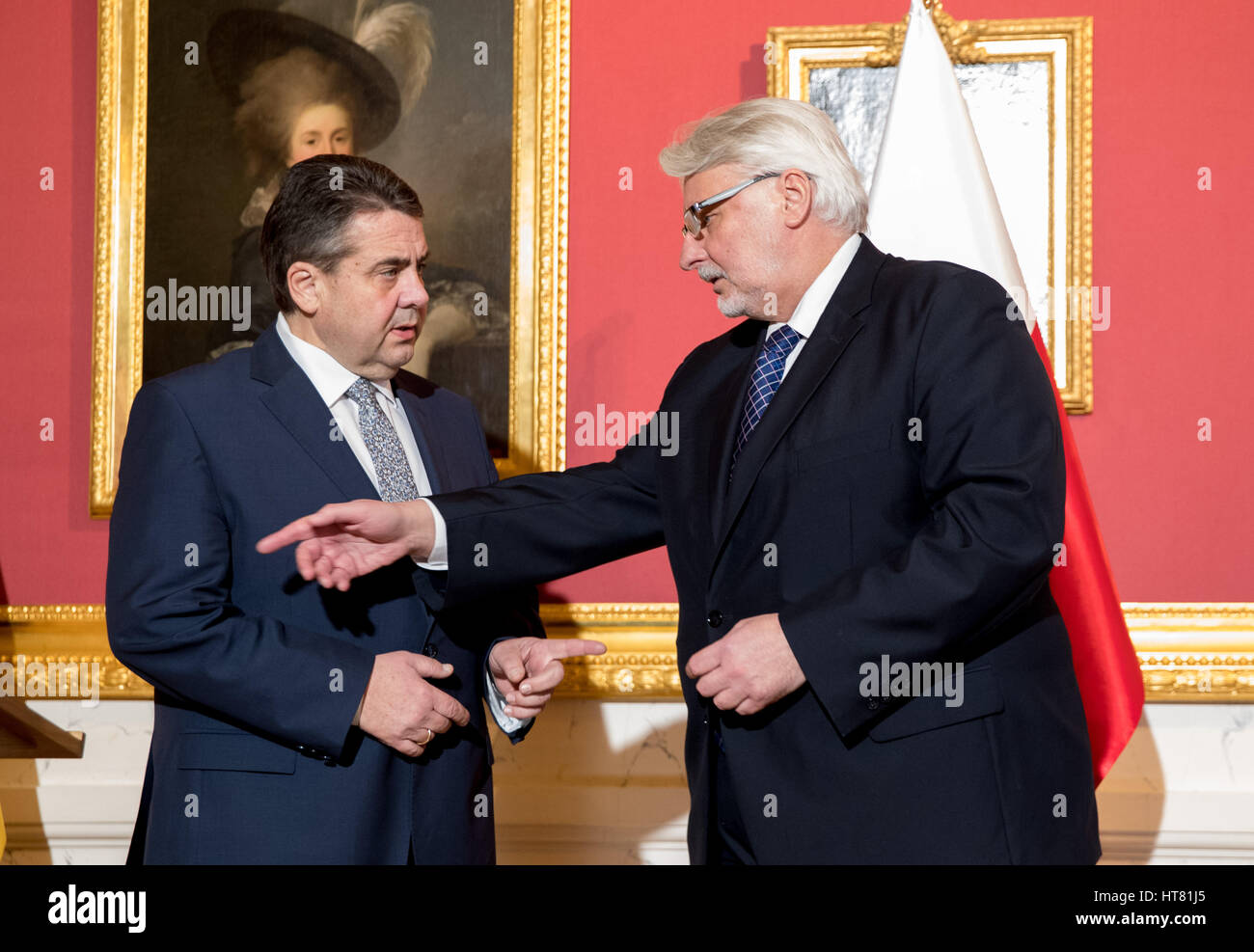 Warsaw, Poland. 08th Mar, 2017. German Foreign Minister Sigmar Gabriel ...