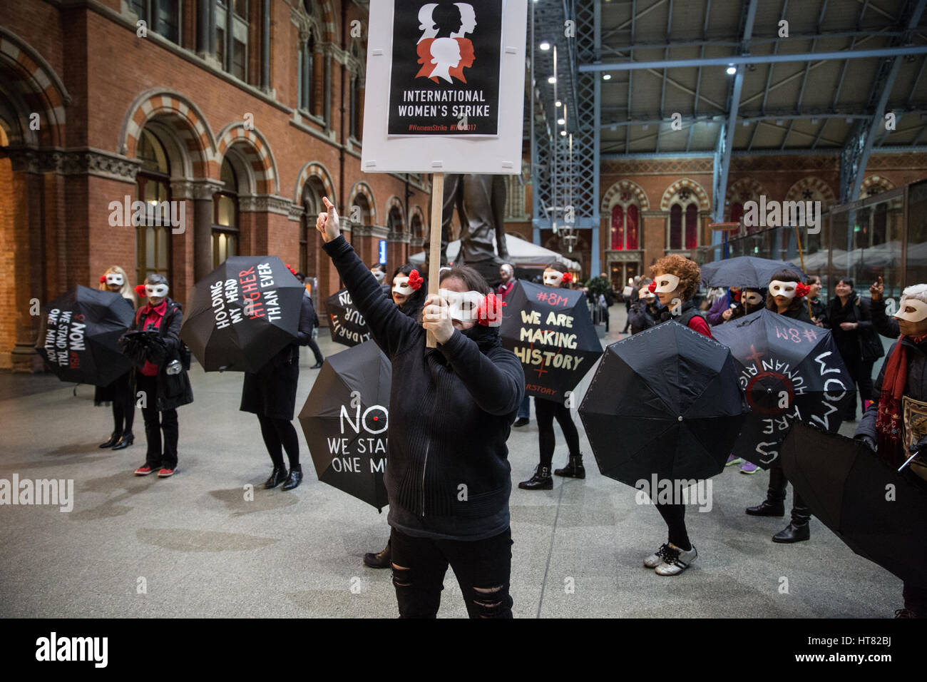 London, UK. 8th March, 2017. Women from Global Women's Strike, Women's ...