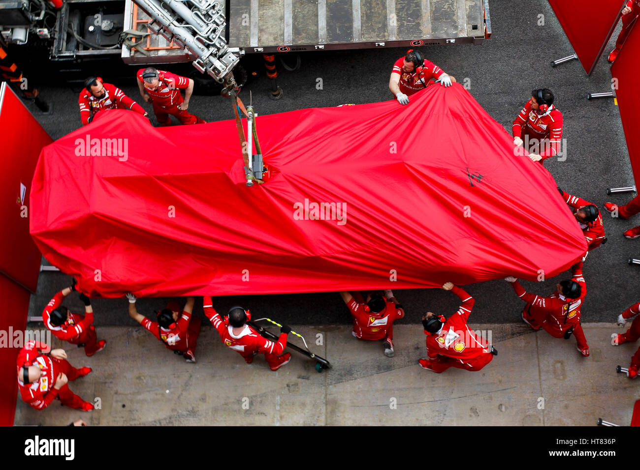Barcelona, Spain. 08th Mar, 2017. Ferrari crash during the FORMULA ONE ...