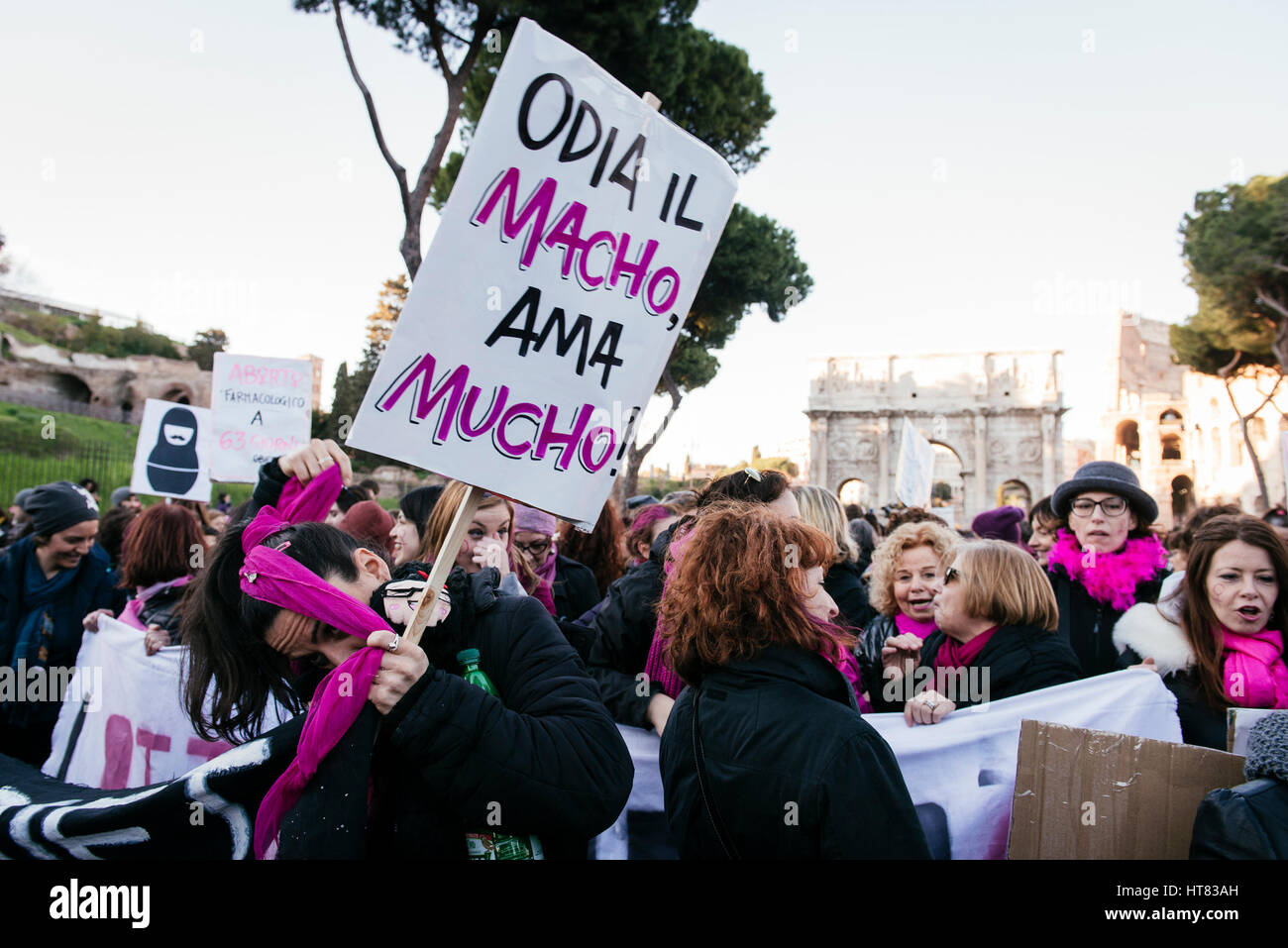 Rome, Italy. 08th Mar, 2017. Women attends at the Women's Day ...