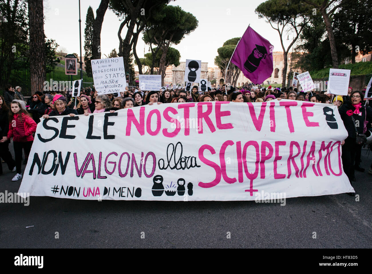 Rome, Italy. 08th Mar, 2017. Women attends at the Women's Day ...