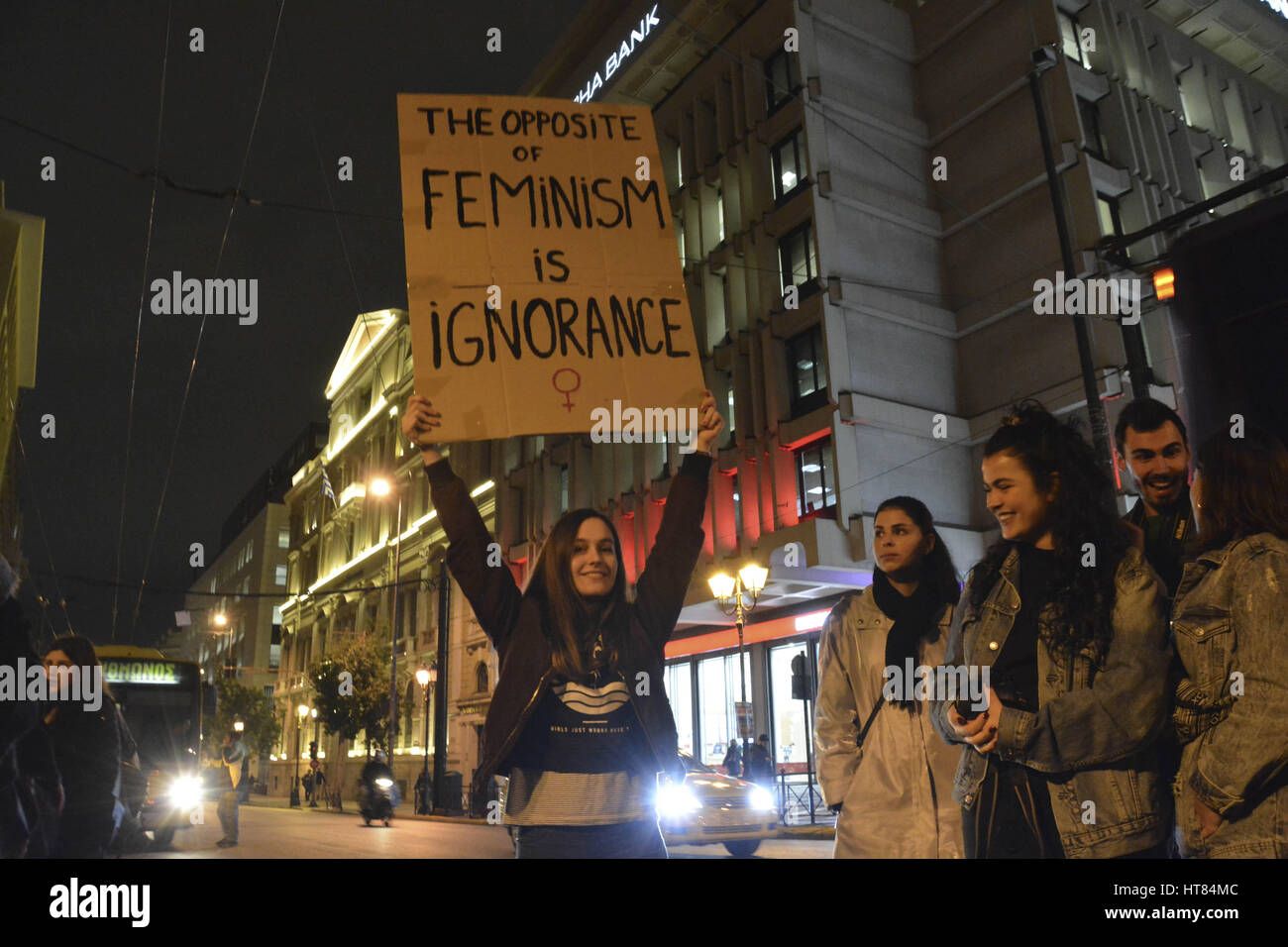 Athens, Greece. 8th Mar, 2017. Women, activists and members of LGBT ...