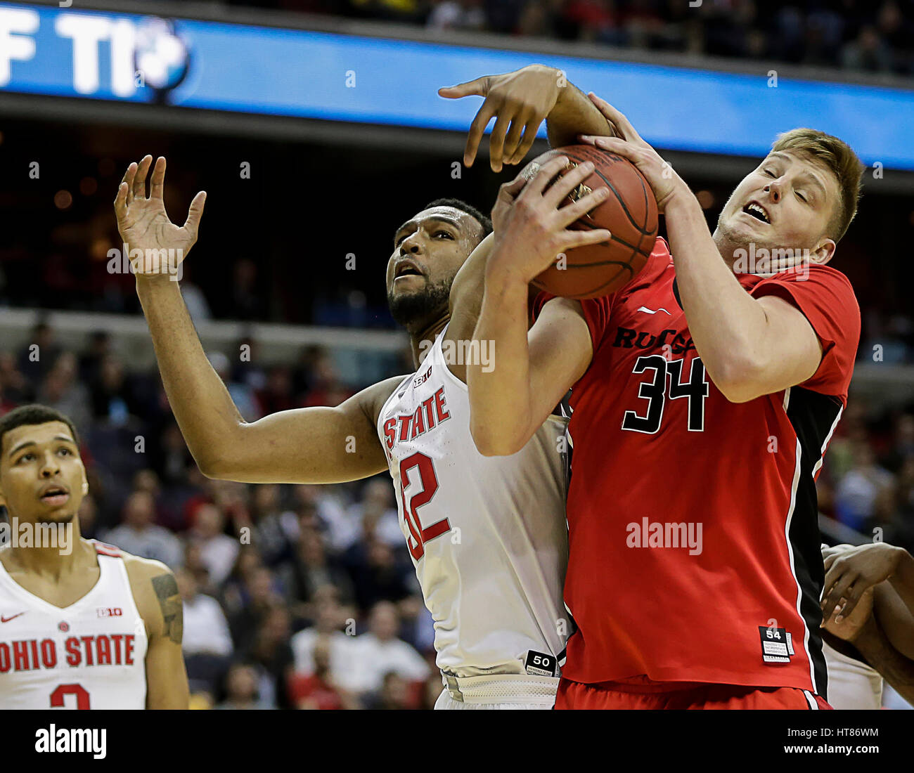 March 8, 2017: Rutgers Scarlet Knights C #34 C.J. Gettys wrestles the ...