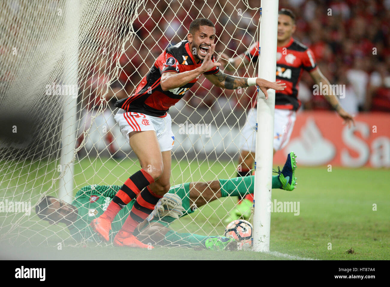 Rio De Janeiro, Brazil. 08th Mar, 2017. Romulus celebrates goal during ...