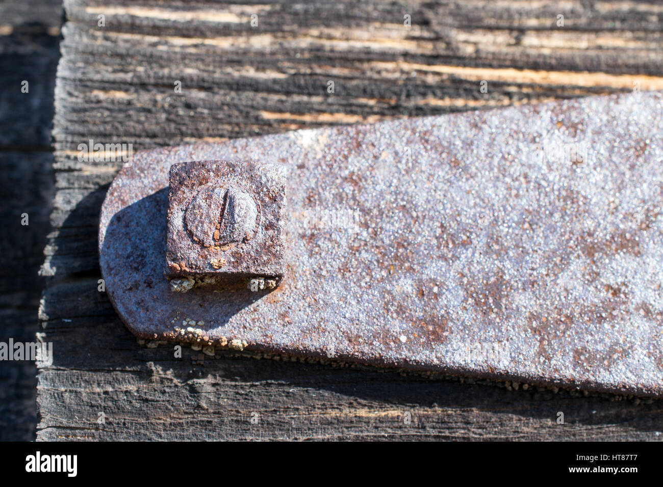 Old Rusty Barn Door Hinge Stock Photo - Alamy