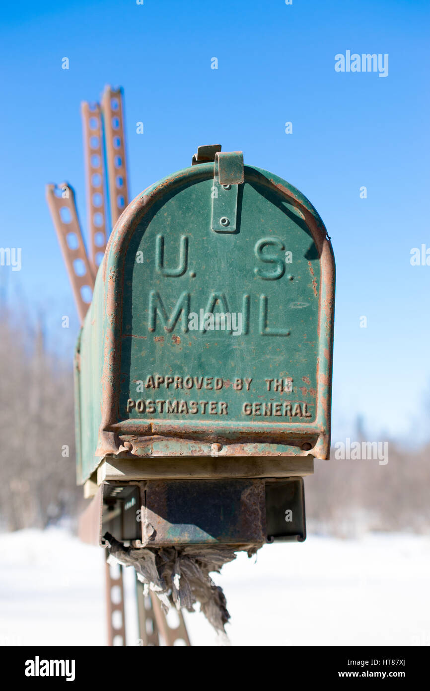 Closeup View of Rural Mailbox Stock Photo - Alamy