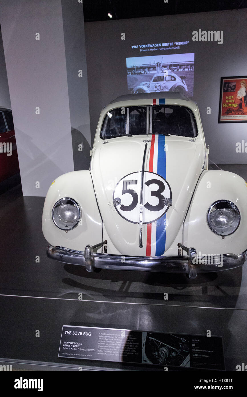 Los Angeles, CA, USA — March 4, 2017: Love Bug 1963 Volkswagen Beetle ...