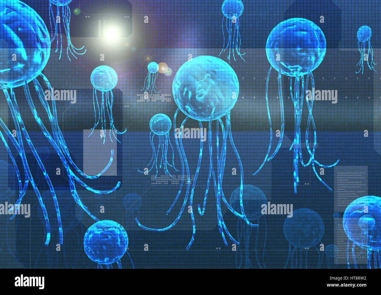 biology,blue,cell,close-up,cluster,color,colour,computer graphics ...