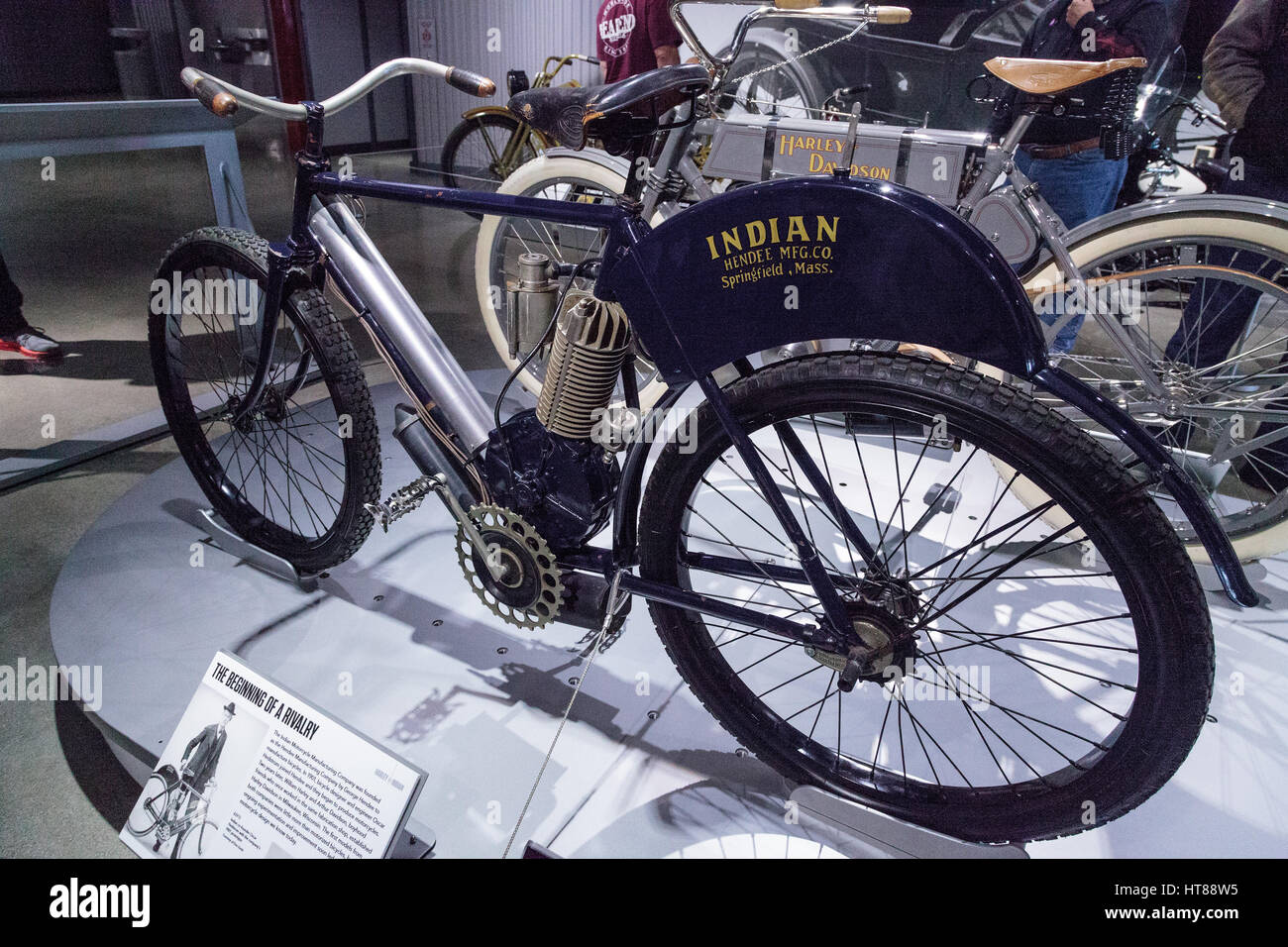 Los Angeles, CA, USA — March 4, 2017: Navy blue 1902 Indian Camelback ...