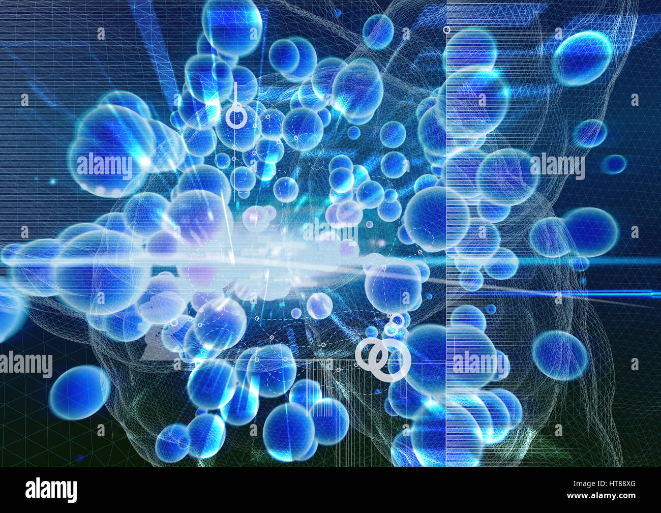 biology,blue,cell,close-up,cluster,color,colour,computer graphics ...