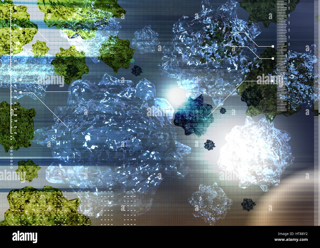 biology,blue,cell,close-up,color,colour,computer graphics,digitally ...