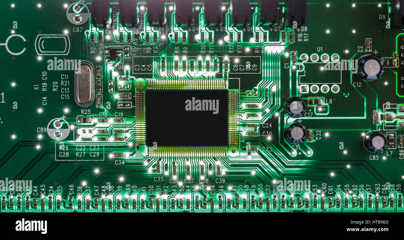 Circuit board top view hi-res stock photography and images - Alamy