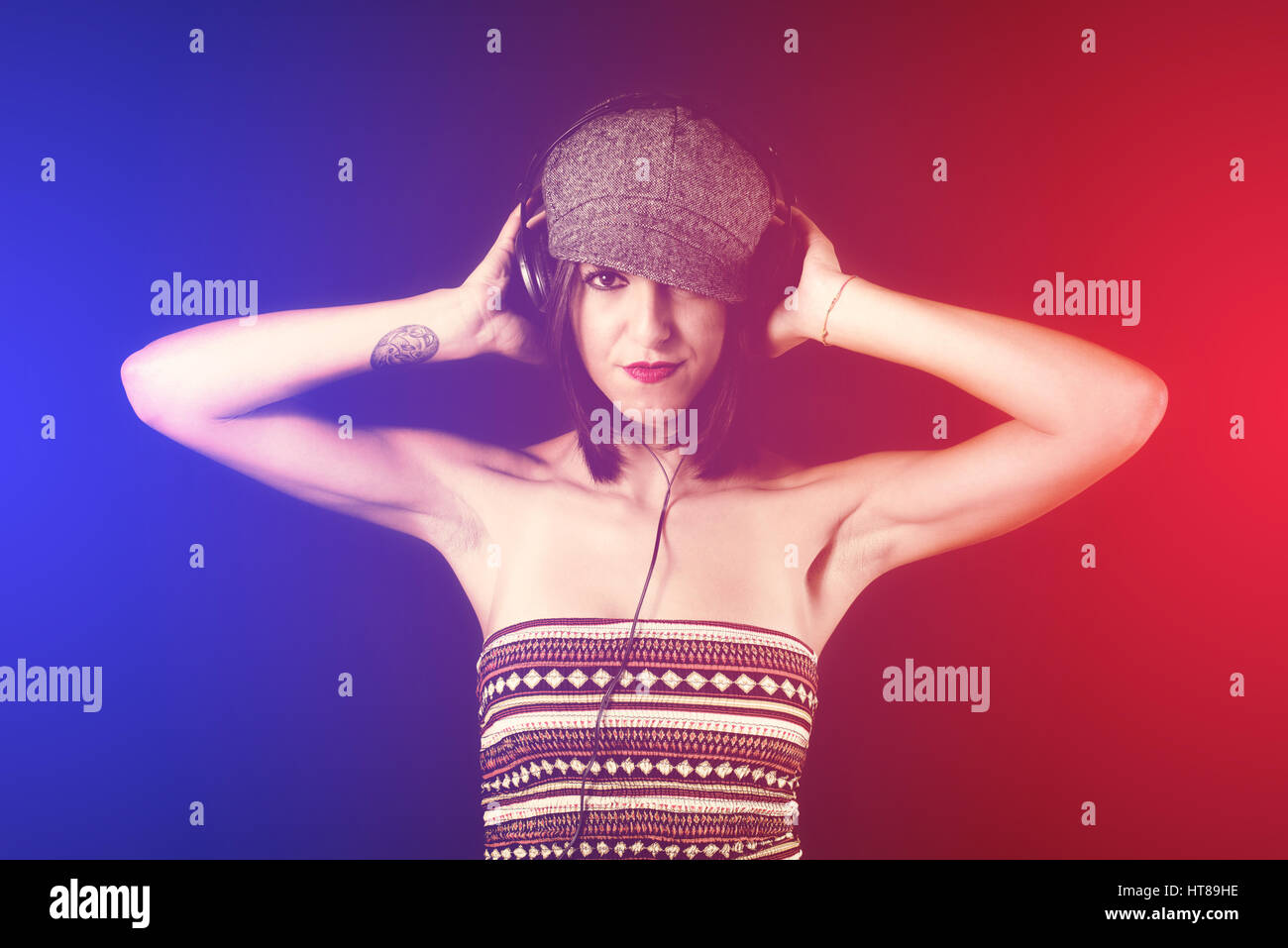 disco music woman dj Stock Photo - Alamy