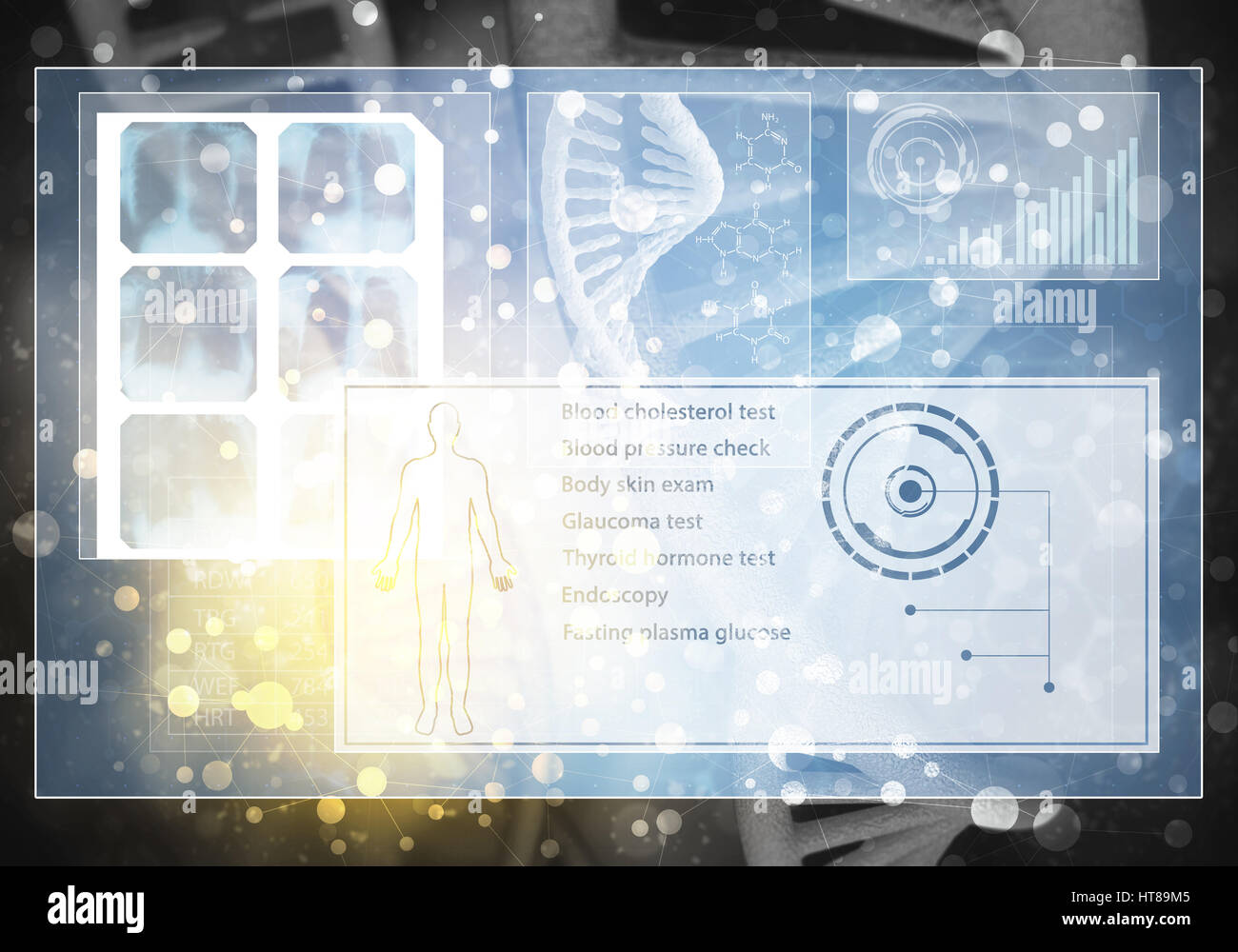 Medicine user interface Stock Photo - Alamy