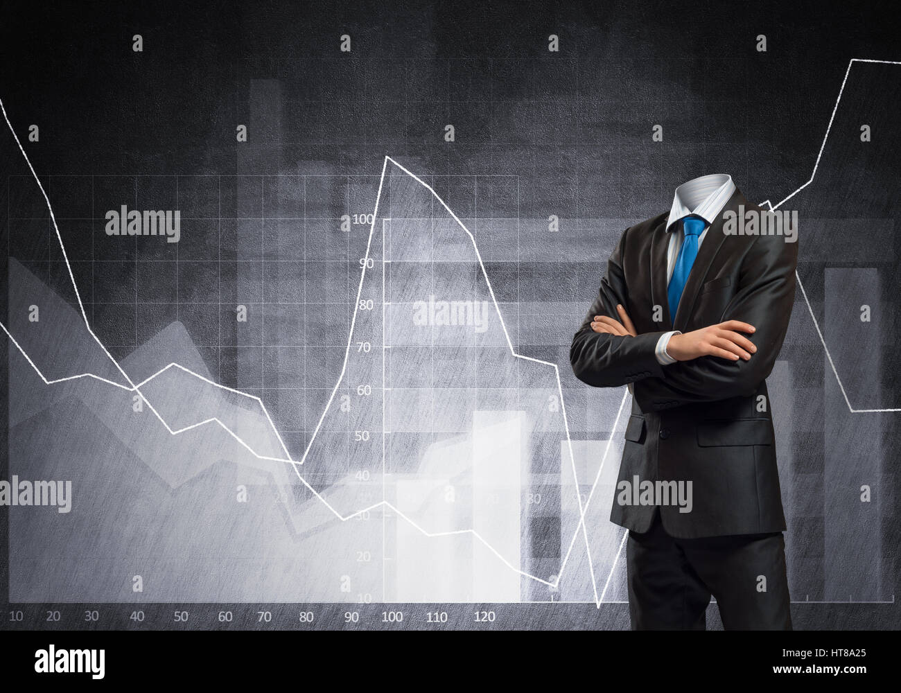 Businessman without head Stock Photo - Alamy