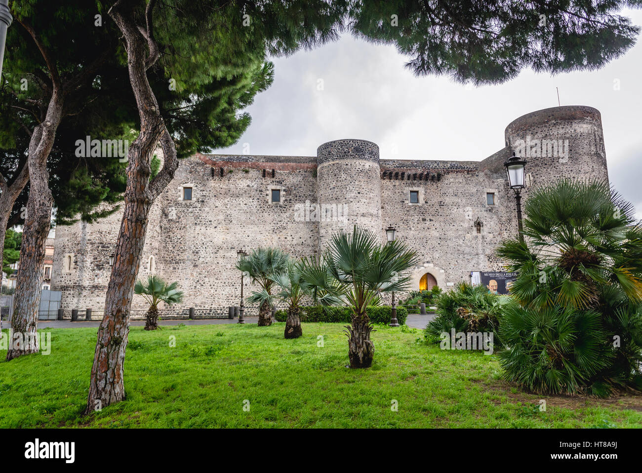 13th century Bear Castle (Castello Ursino also known as Castello Svevo ...