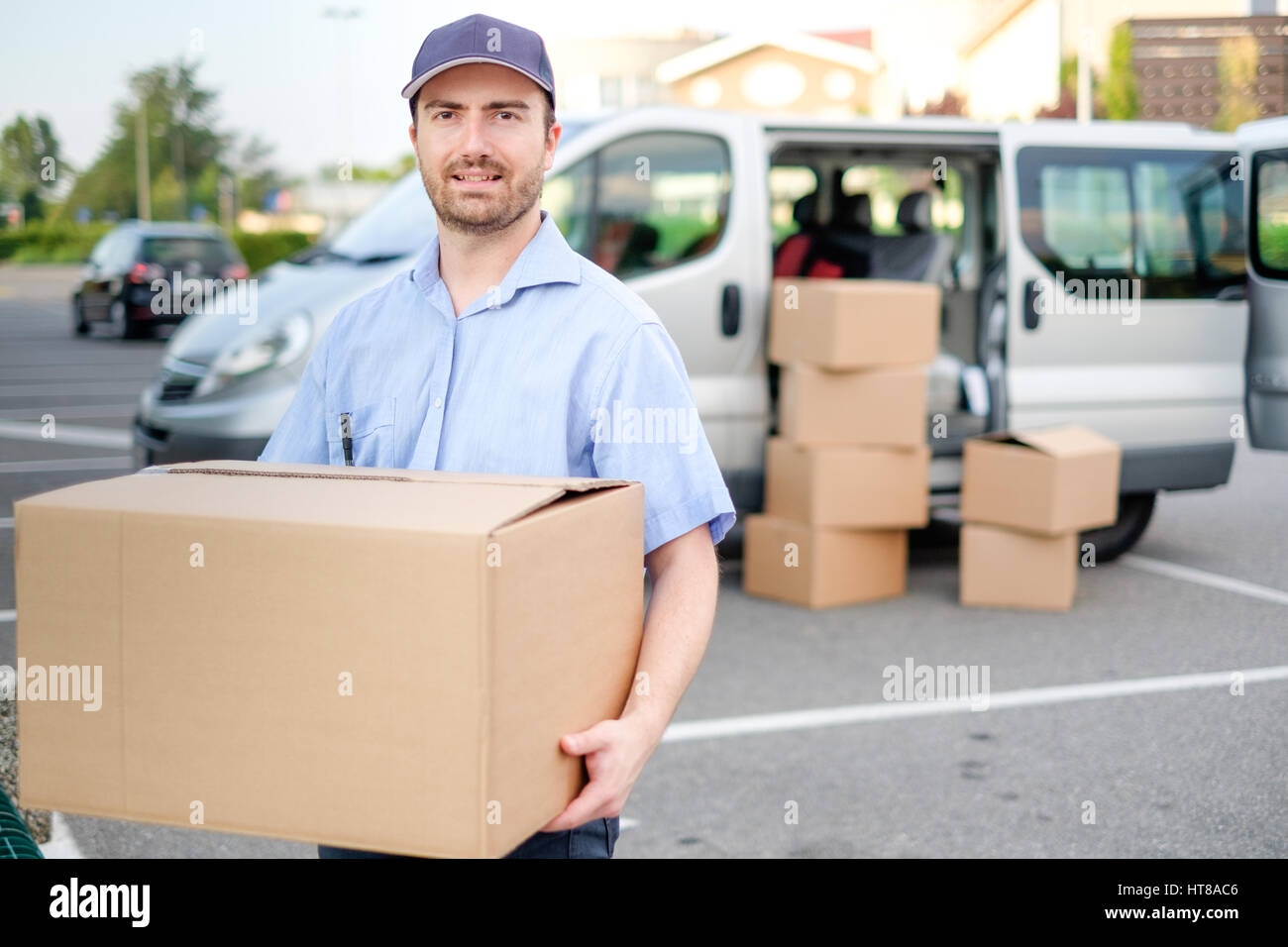 Postal parcel delivery truck hi-res stock photography and images - Alamy