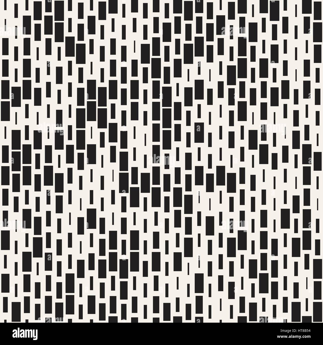 Vector Seamless Black And White Irregular Dash Rectangles Grid Pattern ...
