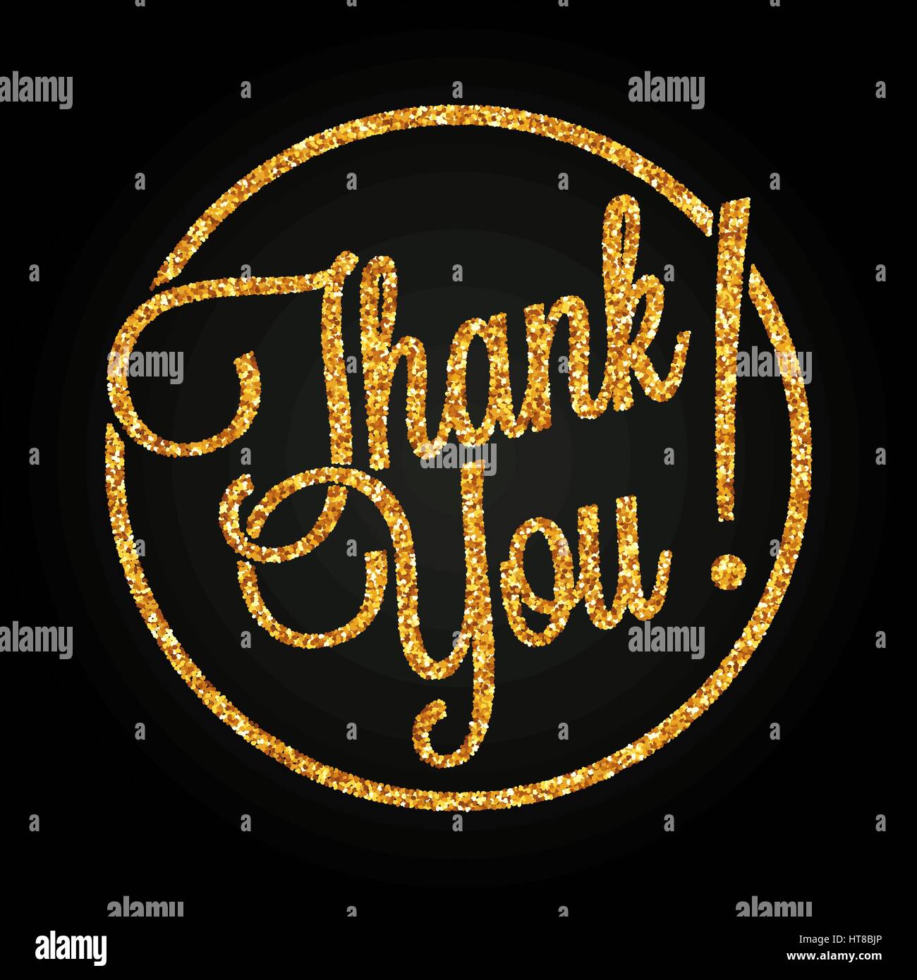 Thank you lettering made of golden hearts for your design Stock Vector ...