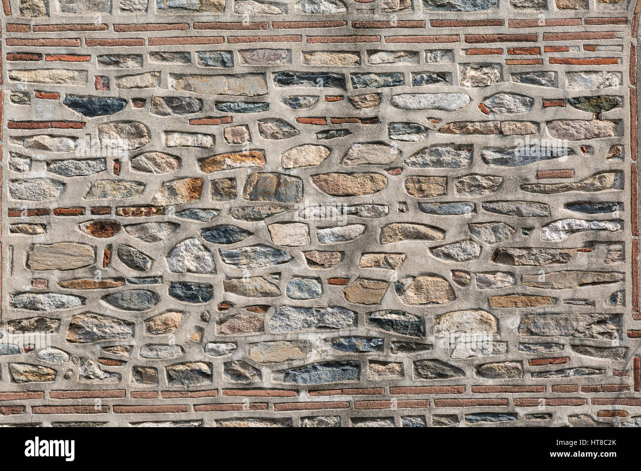 Stone wall texture with two long parallel bricks Stock Photo - Alamy