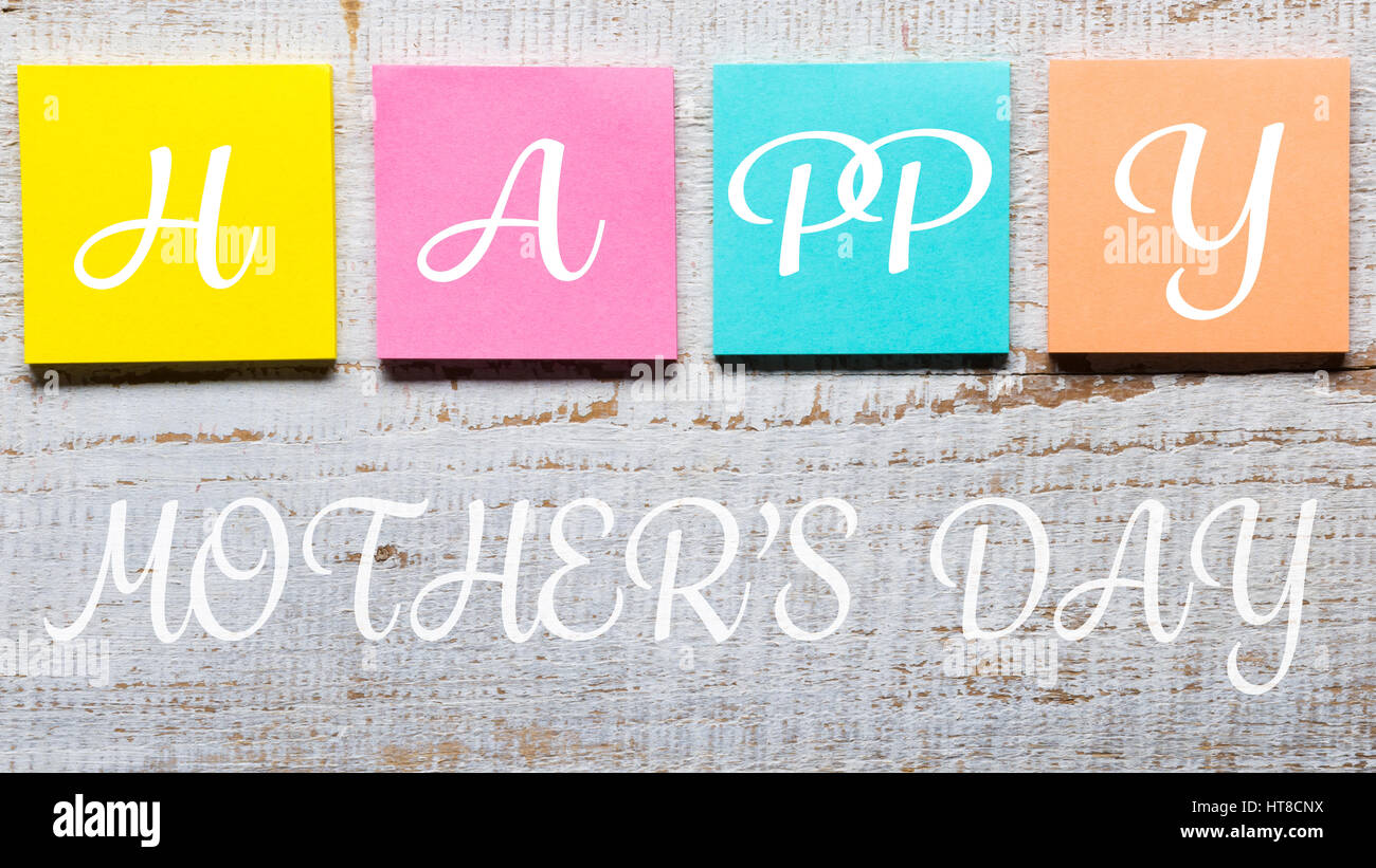 Happy mothers day sticky note hi-res stock photography and images - Alamy