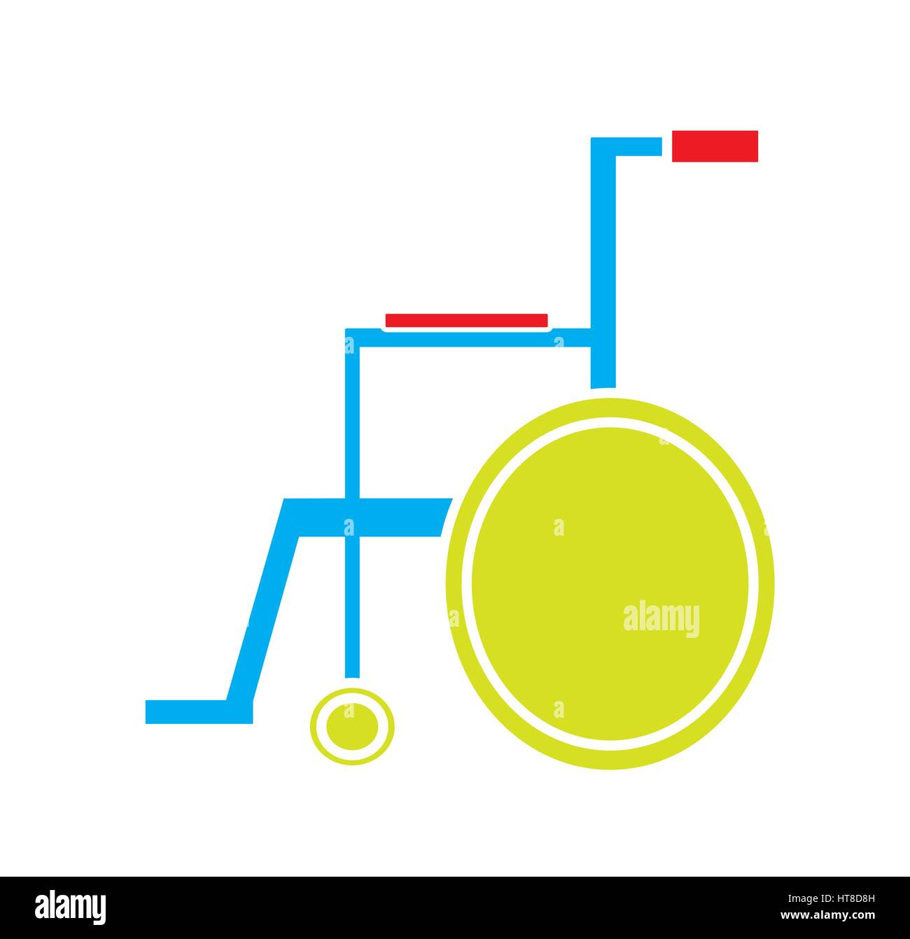 Disability icons with color background hi-res stock photography and ...