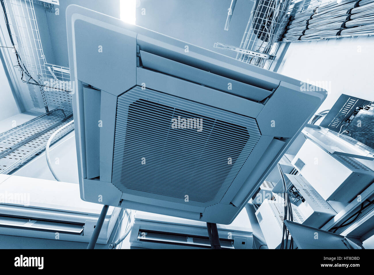 Air conditioning system installed on the wall of the building Stock ...