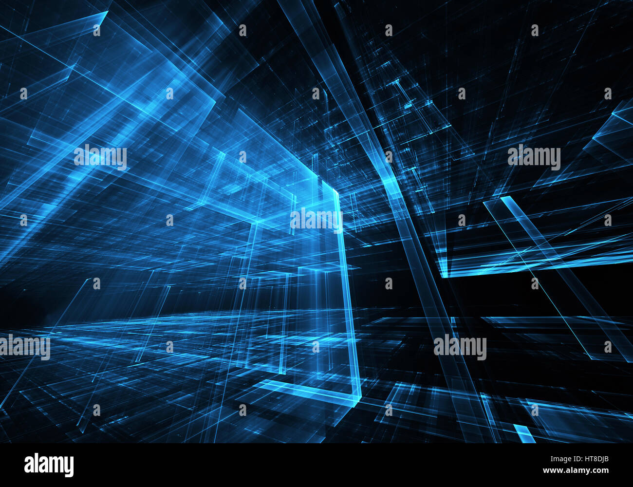 Computer generated abstract tehnology image. Three-dimensional fractal ...